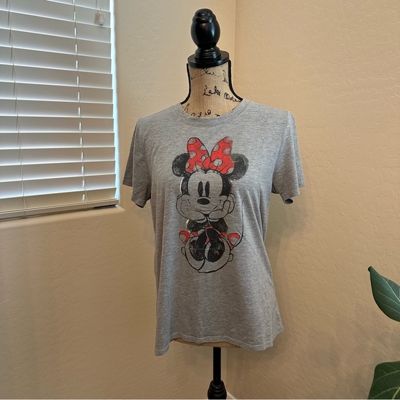 Disney | Tops | Disney Gray Minnie Mouse Tshirt | Poshmark